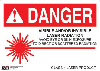 Laser Warning Signs at Rockwell Laser Industries
